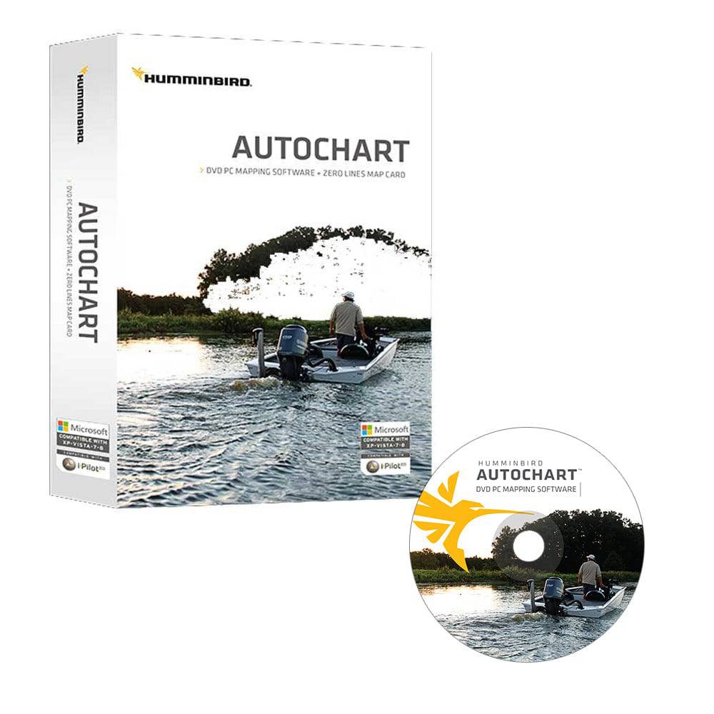 Humminbird Autochart DVD PC Mapping Software w/Zero Lines Map Card [600031-1] – Twin Screws ...