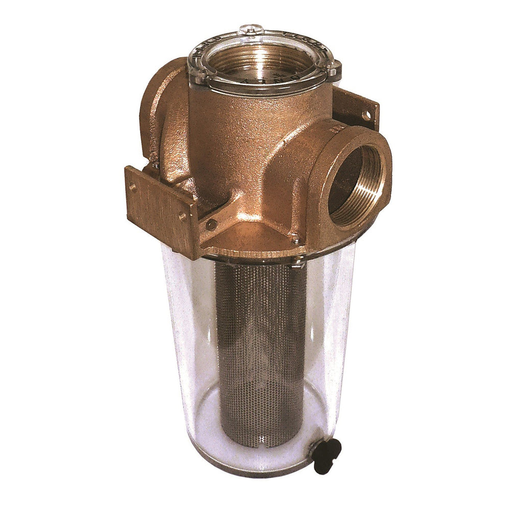 GROCO ARG-1250 Series 1-1/4" Raw Water Strainer w/Stainless Steel Bask ...